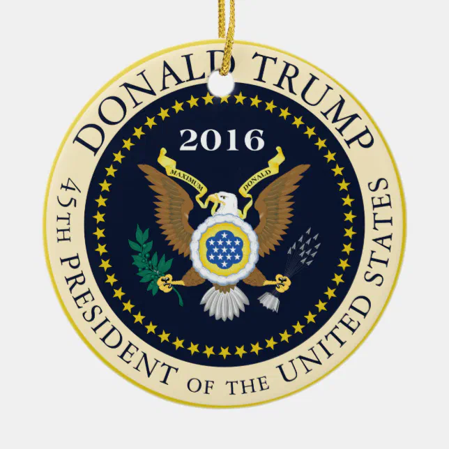 45th President of the United States Ceramic Ornament | Zazzle