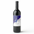 45th Sapphire Wedding Anniversary Wine Label | Zazzle