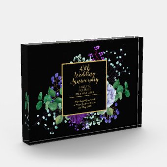 45th Wedding Anniversary Gift Sapphire Blue Flower | Zazzle