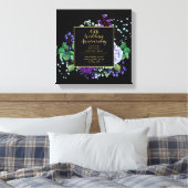 45th Wedding Anniversary Gift Sapphire Blue Flower Canvas Print | Zazzle