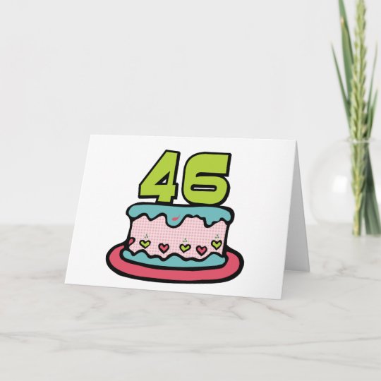 46 Year Old Birthday Cake Card | Zazzle.com