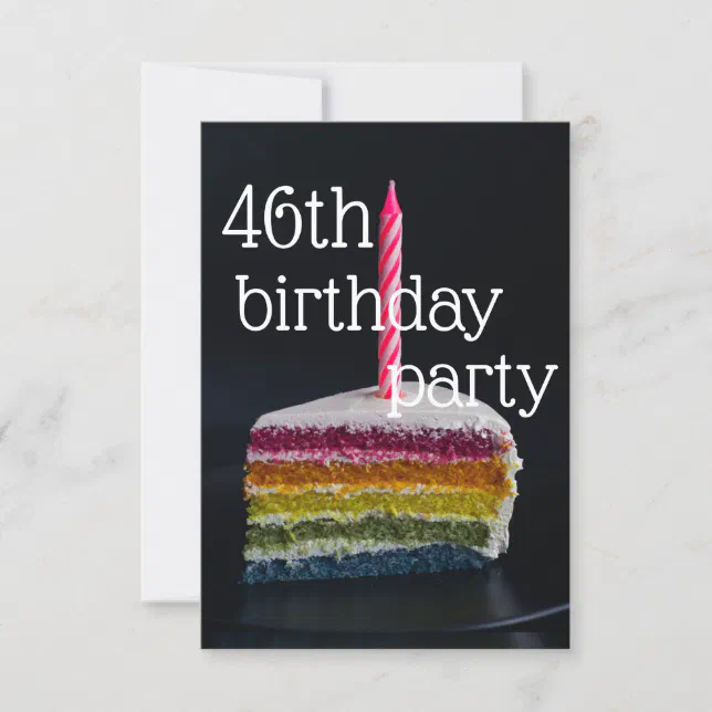 46th birthday invitation | Zazzle
