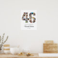 46th Birthday Number 46 Custom Photo Collage Poster | Zazzle