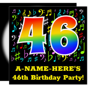 46th Birthday Invitations | Zazzle