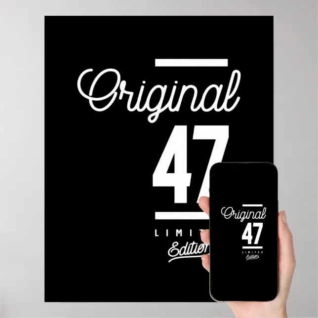 47 Years Old - 47th Birthday Funny Gift Poster | Zazzle