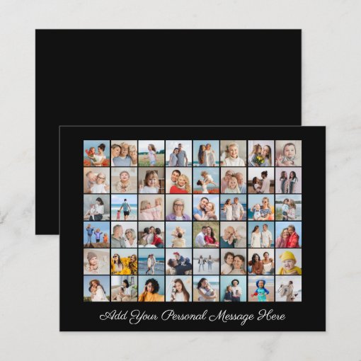 48 Photo Collage Add Your Own Greeting Card | Zazzle