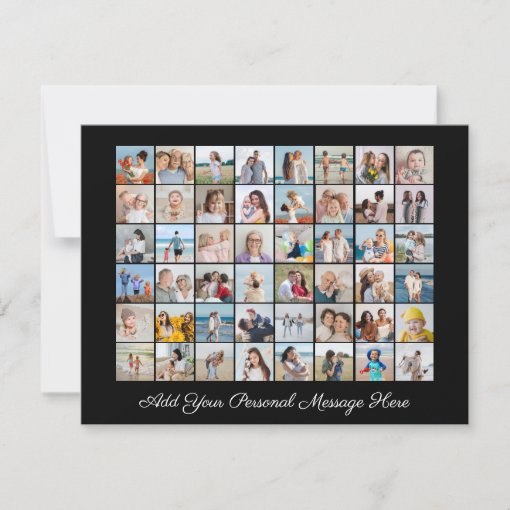 48 Photo Collage Add Your Own Greeting Card | Zazzle