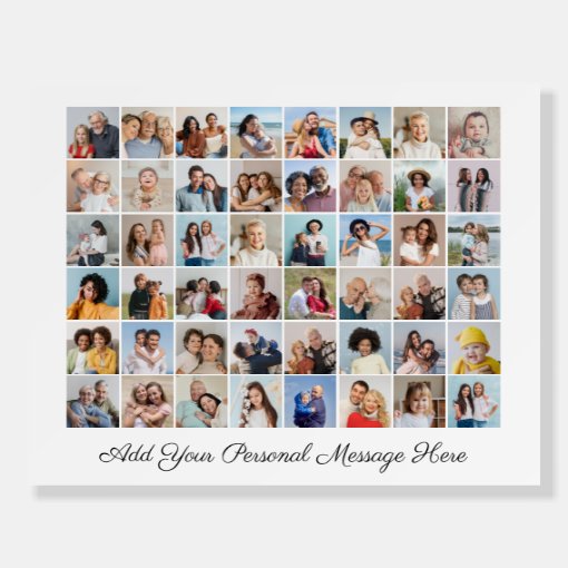 48 Photo Collage Add Your Own Greeting Foam Board | Zazzle