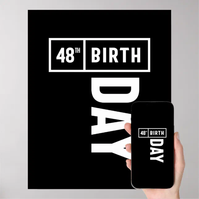 48 Years Old - 48th Birthday Funny Gift Poster | Zazzle
