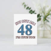 48 years Old birthday designs Postcard | Zazzle