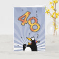 48th Birthday Penguin Surprise Card | Zazzle