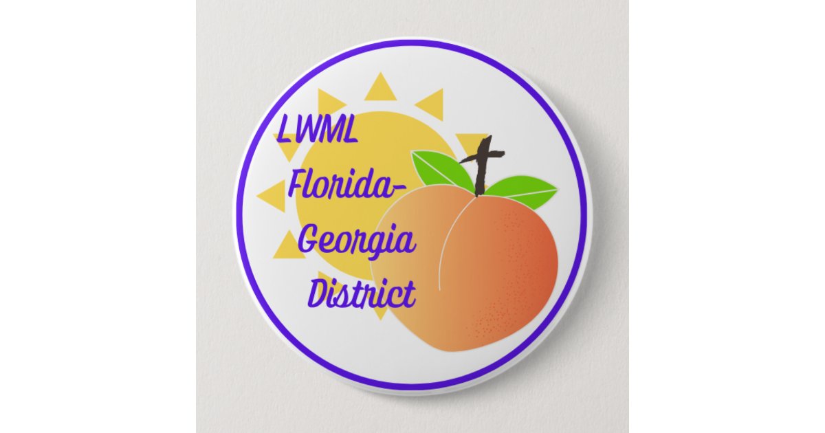 4" Button with LWML FL-GA logo | Zazzle
