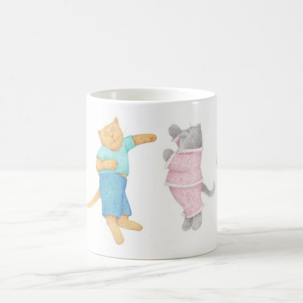 4 CATS IN PAJAMAS Magic Morphing Mug