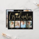 4 Grads Photos Joint Graduation Party Black & Gold Invitation | Zazzle