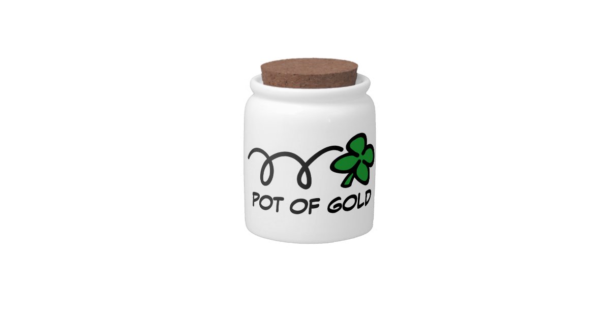4 Leaf clover jar with funny Irish slogan | Zazzle