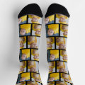 4 Photo Collage Template Make Your Own Fun Socks | Zazzle