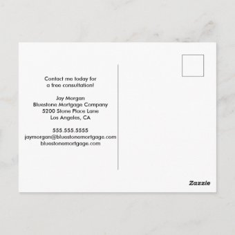 4 Reasons to Refinance Mortgage Company Postcard | Zazzle