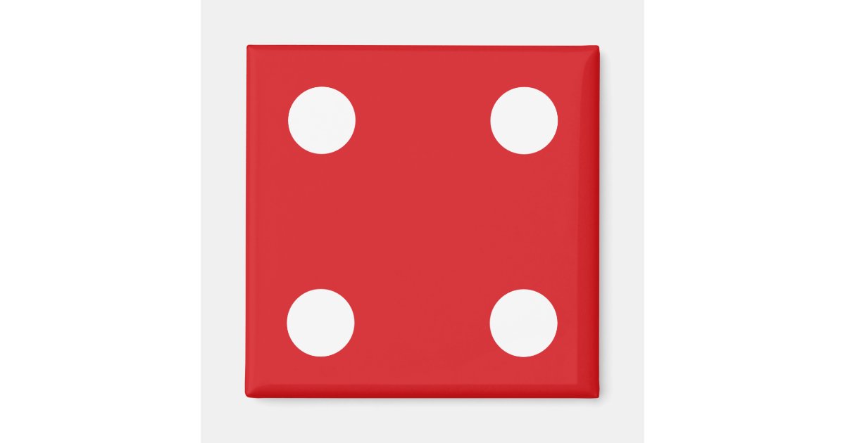 4 Red Dice Magnet | Zazzle