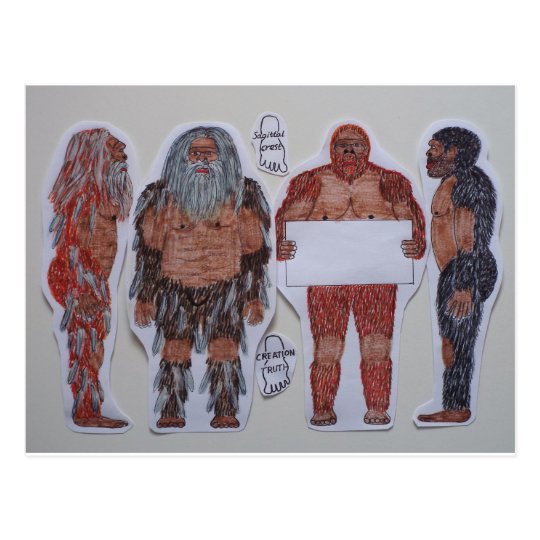 4 Sagittal crest bigfoot, Postcard | Zazzle.com