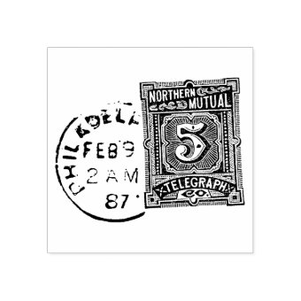 4 sizes rubber stamp Postage stamp and postmark | Zazzle
