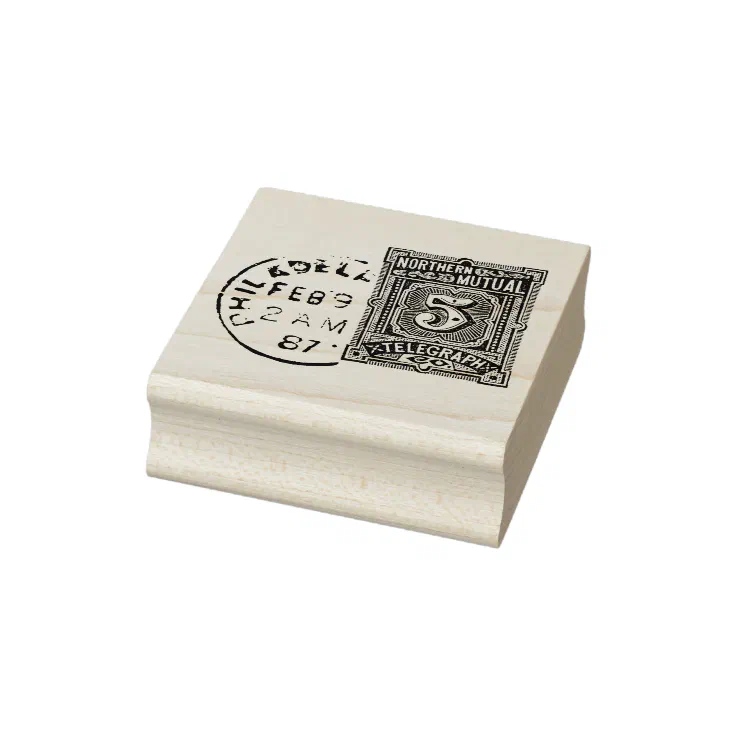 4 sizes rubber stamp Postage stamp and postmark | Zazzle