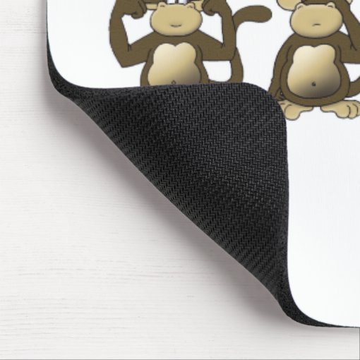 4 Wise Monkeys Mouse Pad | Zazzle