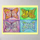 4 Words Butterfly Wings Inspirational Art Posters | Zazzle