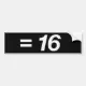 4 x 4 equals 16 bumper sticker | Zazzle