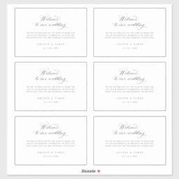 4 x 6 Welcome Gift Box Labels Hotel Bag Stickers | Zazzle