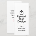 4" x 9" Flat Card - Wedding Program | Zazzle