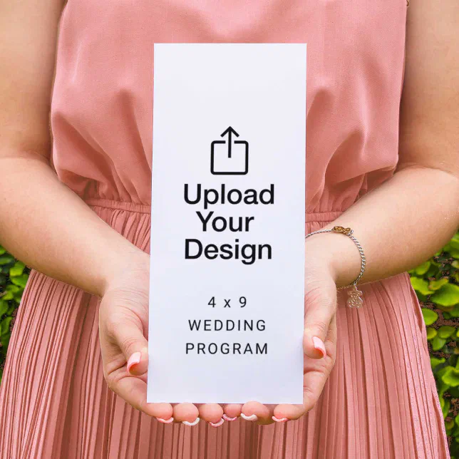 4" x 9" Flat Card - Wedding Program | Zazzle