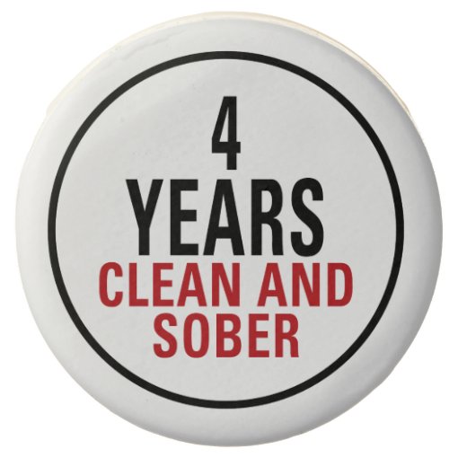 4 Years Clean and Sober Chocolate Covered Oreo | Zazzle