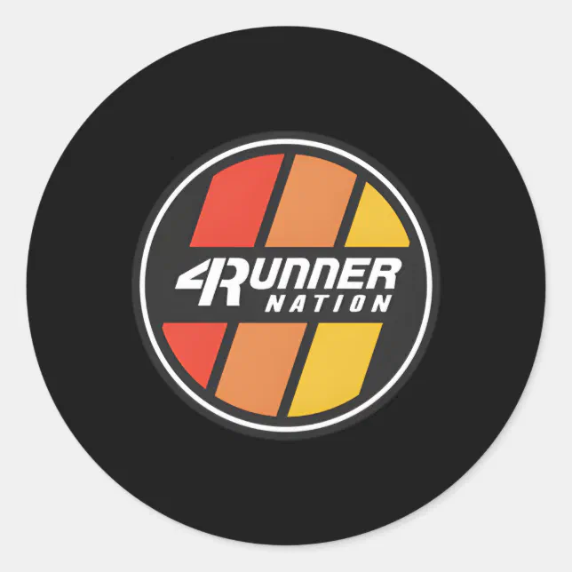 4Runner Nation Trd Stripe Badge Classic Round Sticker | Zazzle