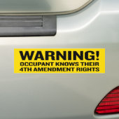 4th Amendment Warning Stickers | Zazzle