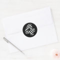 4th Birthday Checkered Number 4 Car Racing Flag Classic Round Sticker ...