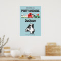 4th Birthday Welcome Party Animals Farm Poster | Zazzle