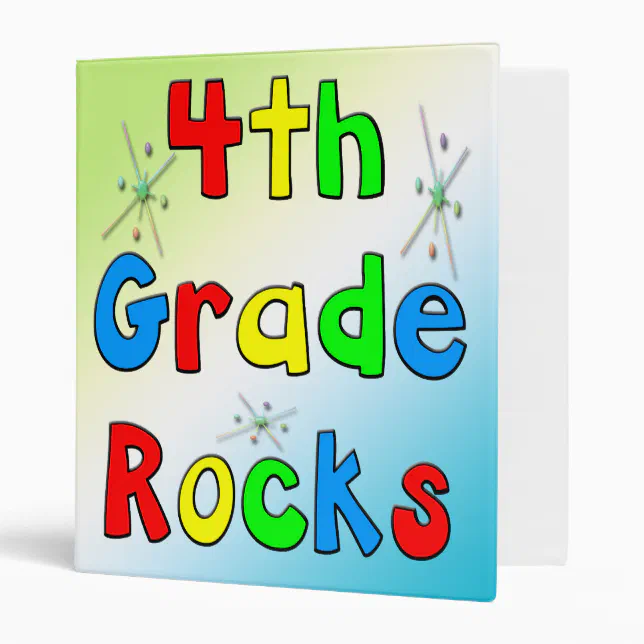 4th Grade Rocks Avery Binder | Zazzle