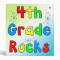 4th Grade Rocks Avery Binder | Zazzle