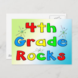 4th Grade Rocks Postcard | Zazzle
