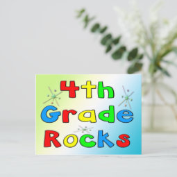 4th Grade Rocks Postcard | Zazzle