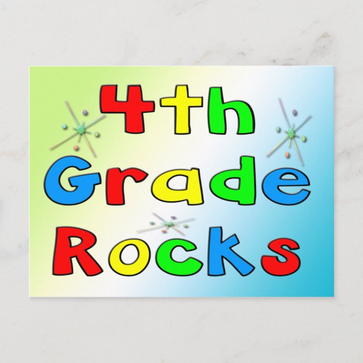 4th Grade Rocks Postcard | Zazzle