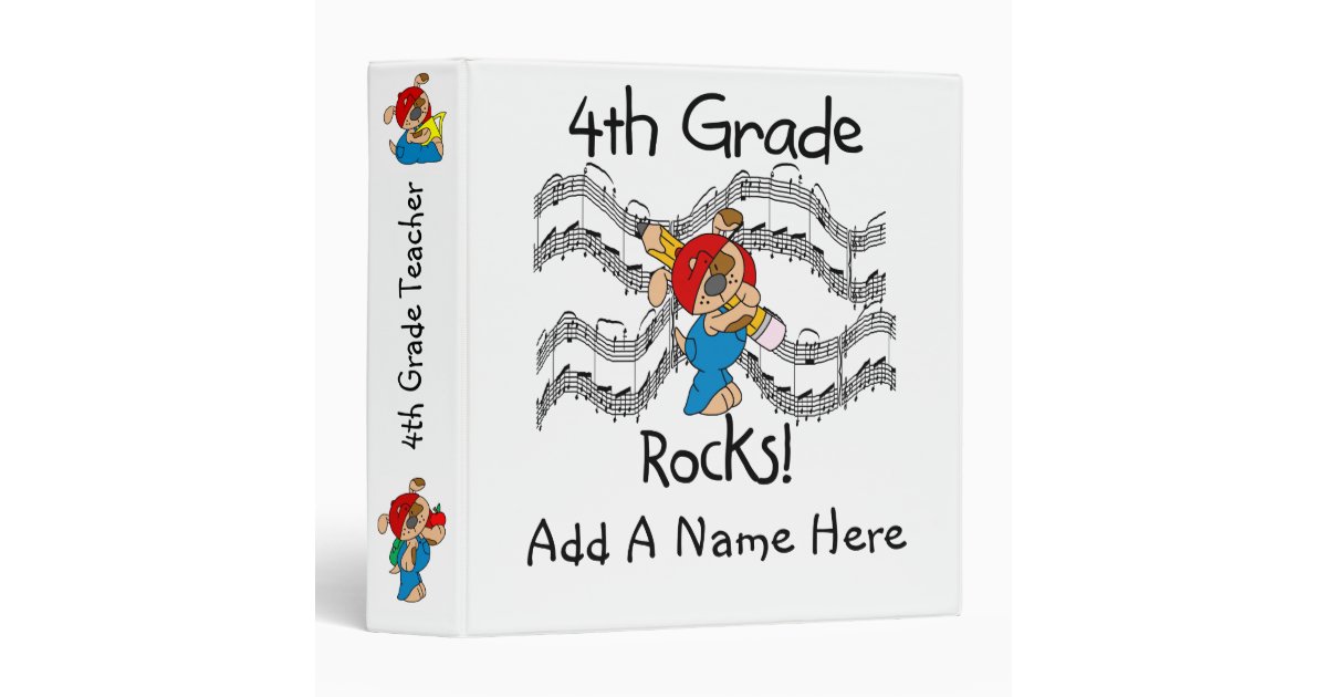 4th Grade Rocks Teacher Binder | Zazzle