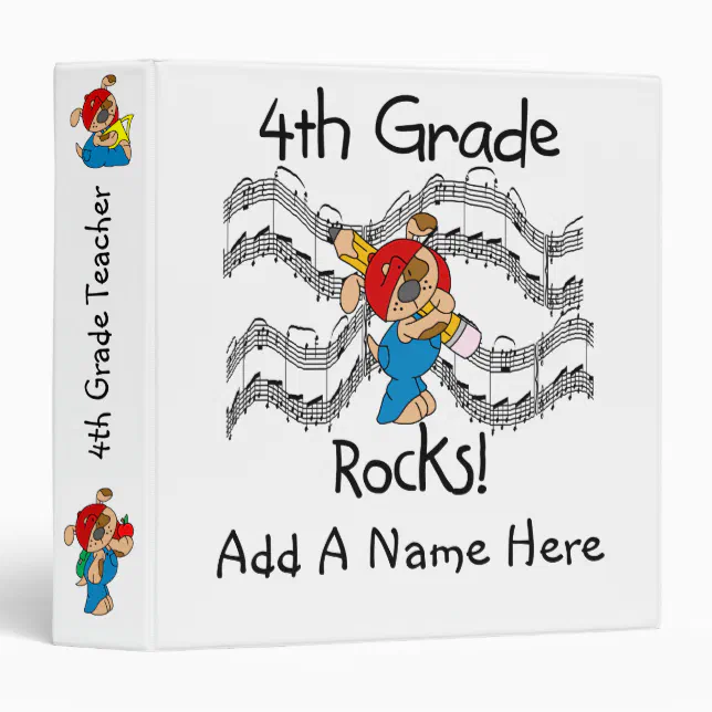 4th Grade Rocks Teacher Binder | Zazzle