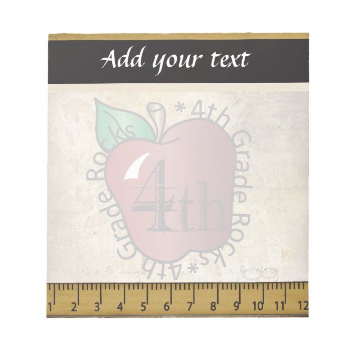 4th Grade Teacher's Vintage Style Notepad | Zazzle.com
