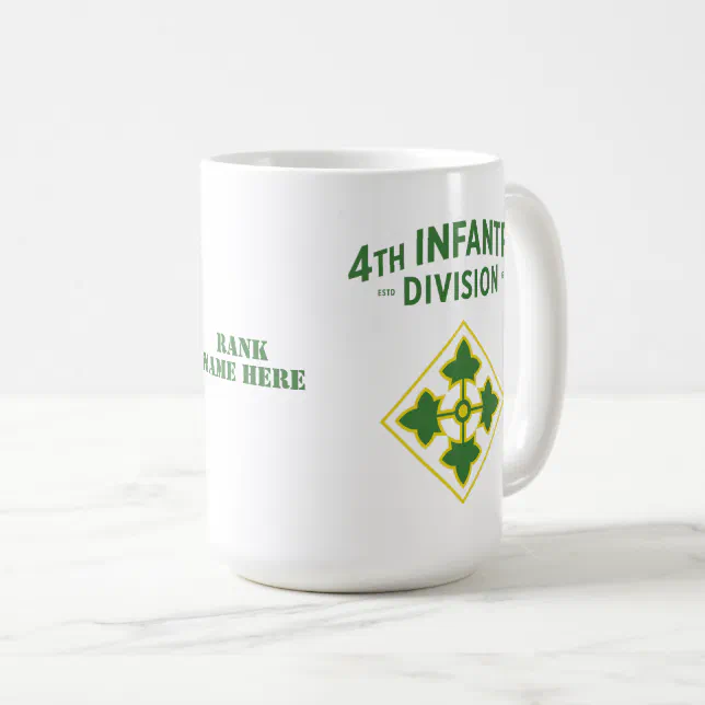 4th Infantry Division Badge Customizable Coffee Mug | Zazzle