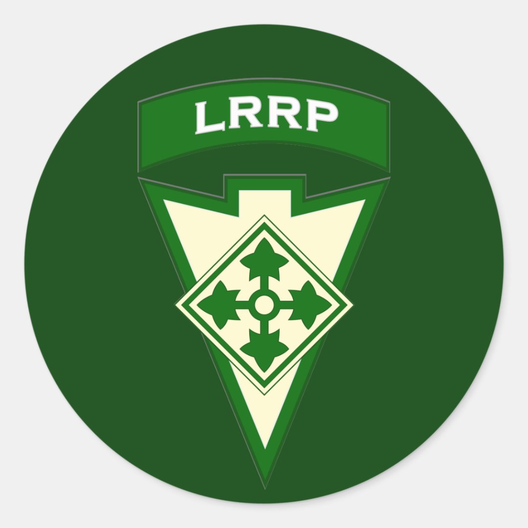 4th Infantry LRRP Recondo pocket patch sticker UA | Zazzle