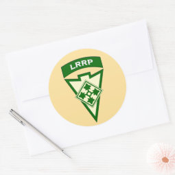 4th Infantry LRRP Recondo pocket patch UA 2 Classic Round Sticker | Zazzle