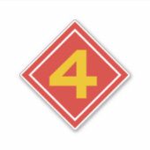 4th Marine Division United States Military Sticker | Zazzle