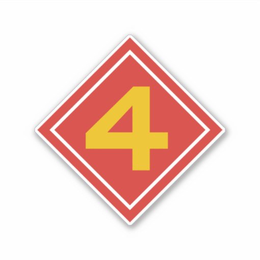 4th Marine Division United States Military Sticker | Zazzle
