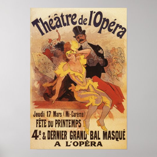 4th Masked Ball at Theatre de l'Opera Poster | Zazzle.com